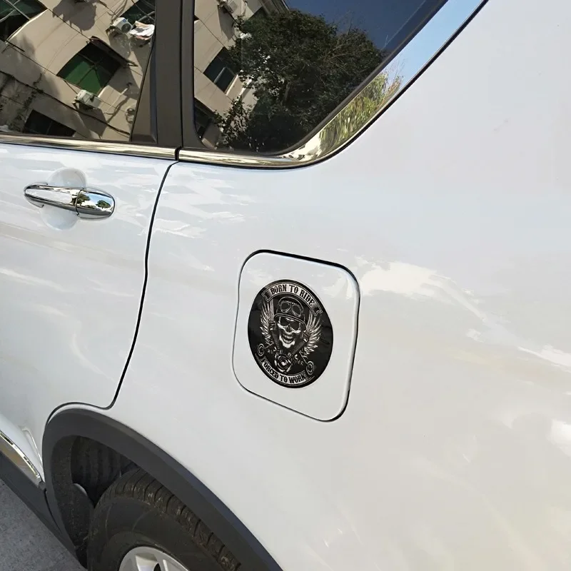 Car sticker Skull BORN TO RIDE Body trim Waterproof fun personality ...
