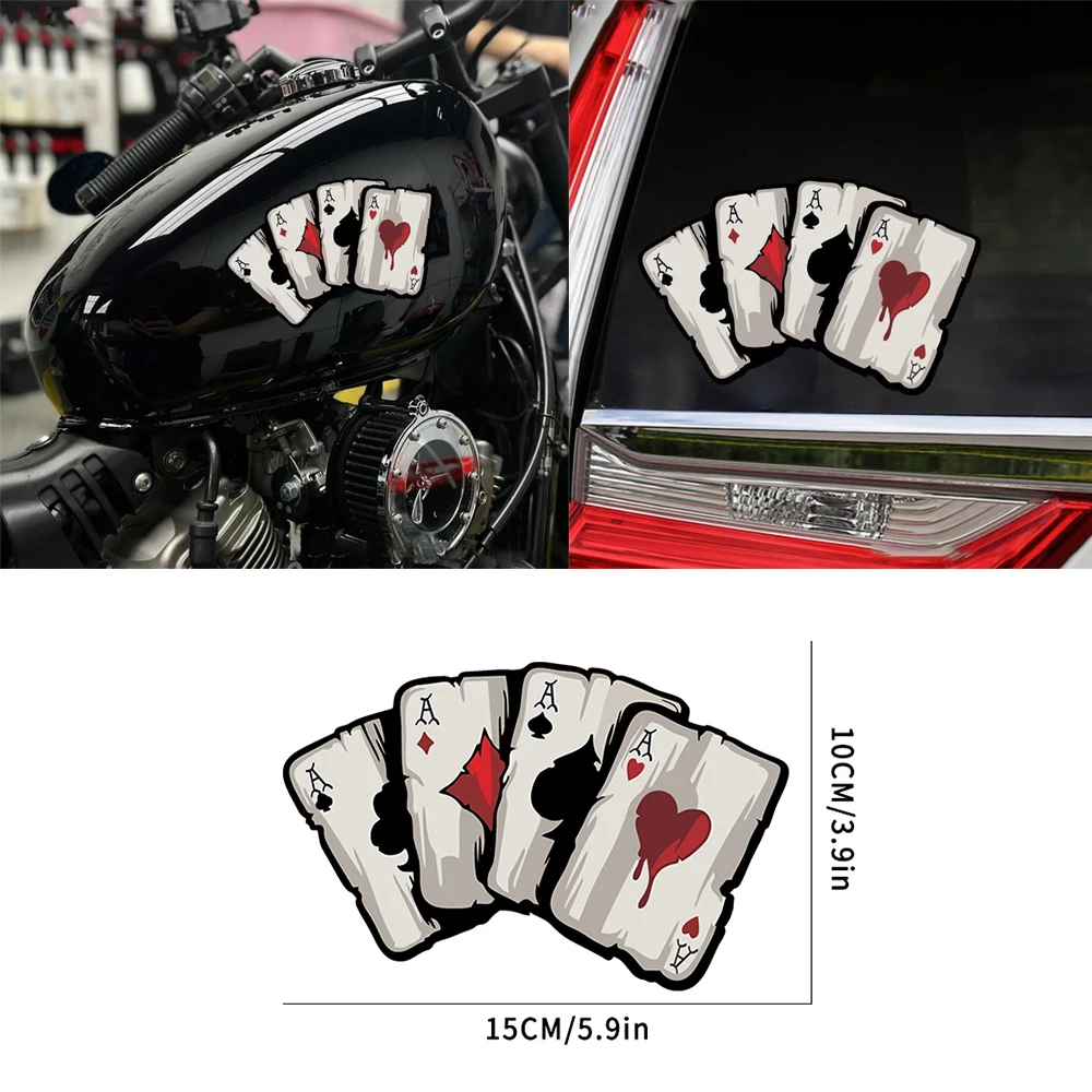 Poker-Spades-A-Pattern-Motorcycle-Decals-Motocross-Fuel-Tank-Cafe-Racer ...