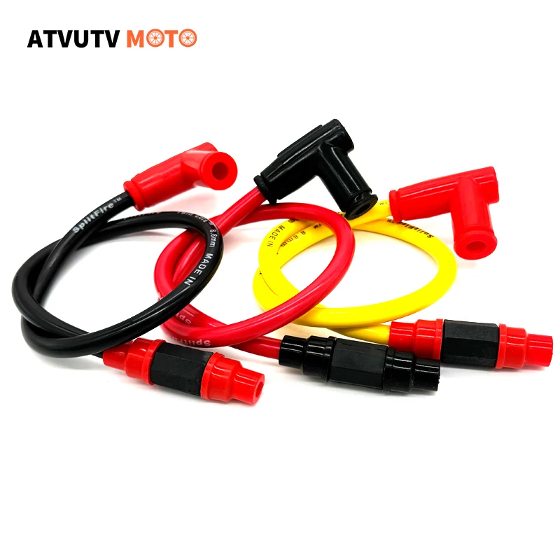 Universal Motorcycle Spark Plug Power Cable Wires Cap Cover Ignition ...