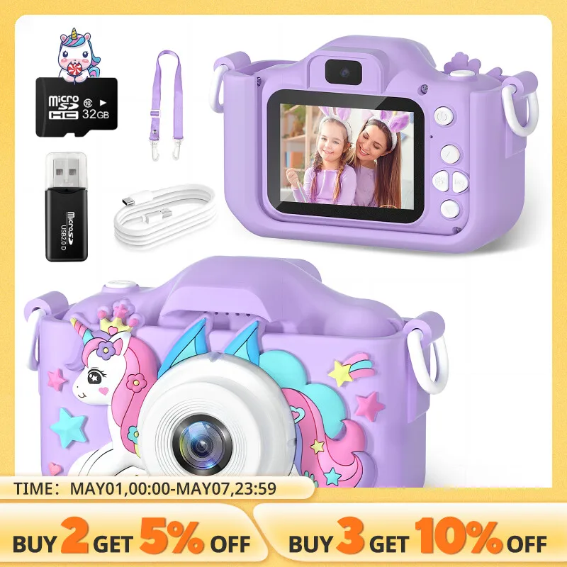 Cute-Unicorn-Kids-Cameras-Ages-7-12-Digital-Children-Camera-Mini-Toys ...