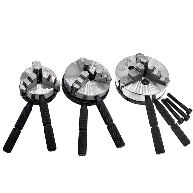 K01-50-63-80-Lathe-Mini-Chuck-3-Jaws-Woodworking-Hand-Chuck-with ...