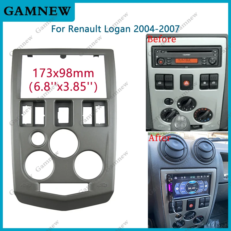 7-Inch-2Din-Car-Frame-Radio-Panel-For-RENAULT-Logan-2004-2007-Tondar-90 ...