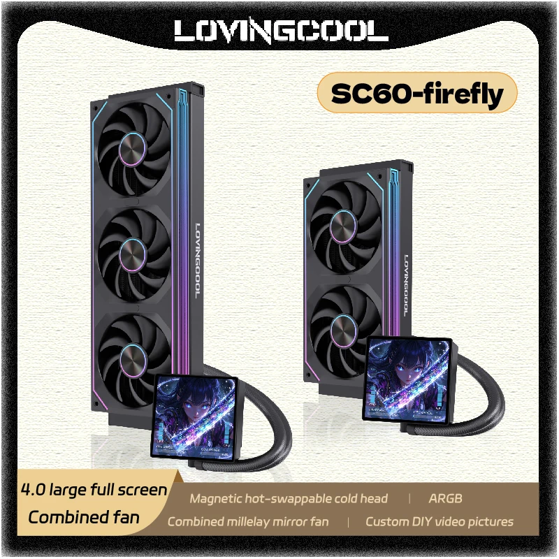LOVINGCOOL SC60 Firefly 360 240 Cooler Líquido para CPU com Ventoinha ...
