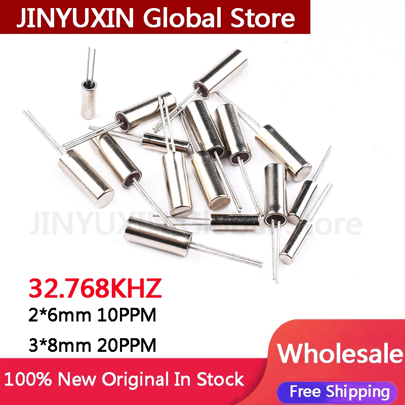 50Pcs-clock-crystal-32768HZ-32-768KHZ-crystal-oscillator-3-8mm-2-6MM ...