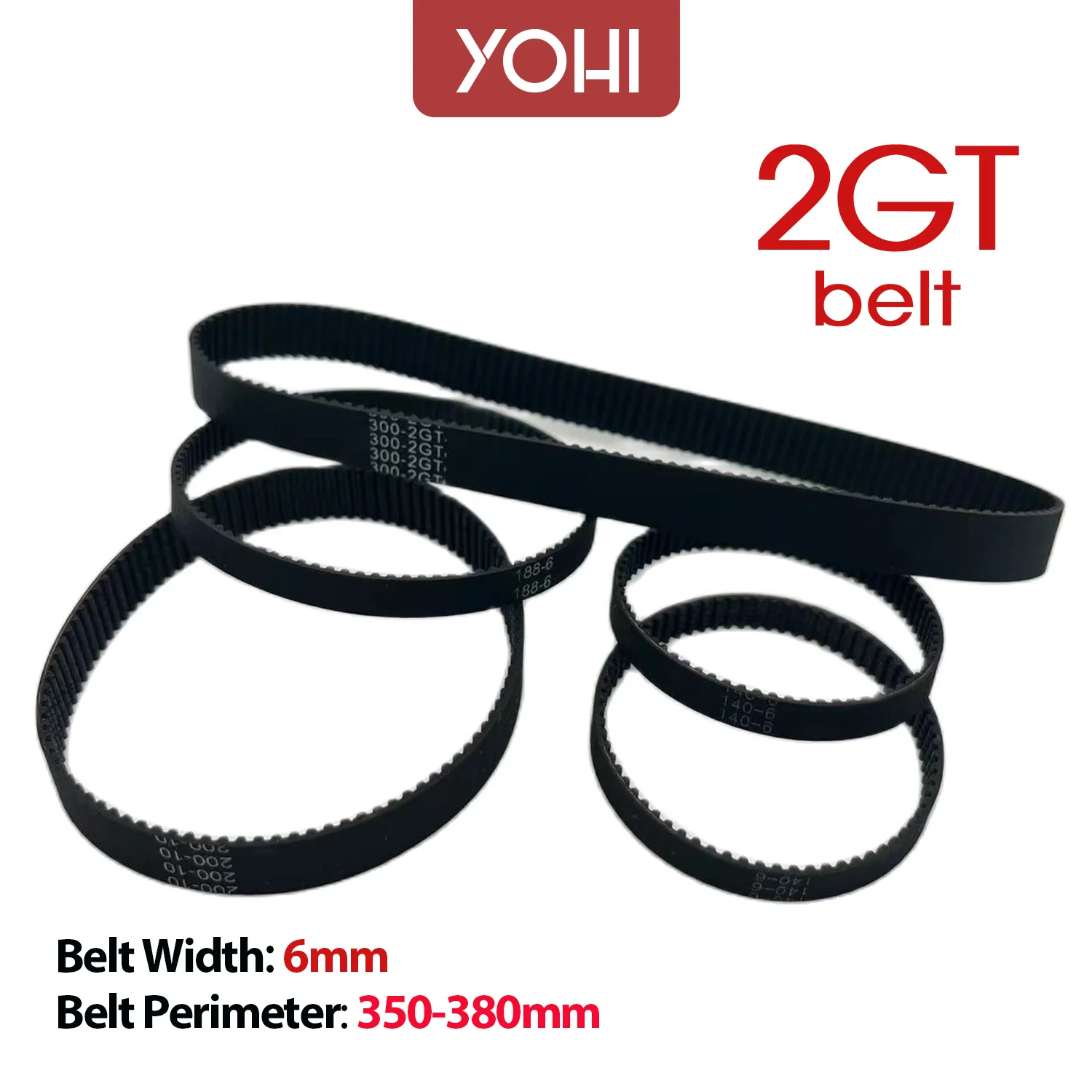 2GT-GT2-Timing-Belt-Pitch-Length-350-354-356-358-360-364-366-370-372 ...