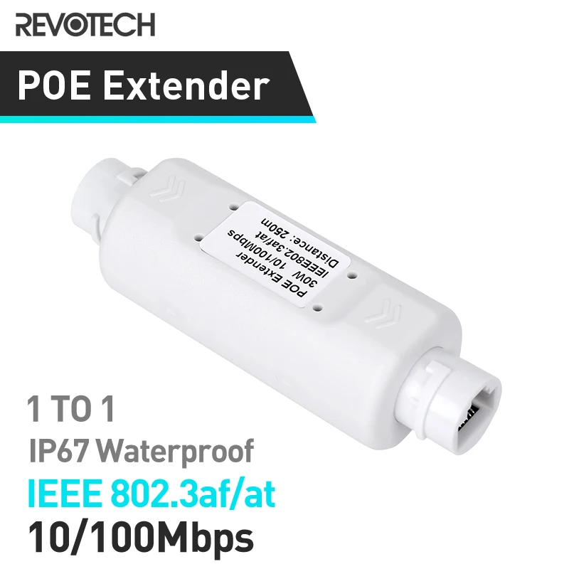 Revotech-IP67-Waterproof-Poe-Extender-Outdoor-Poe-Repeater-100m-250m ...