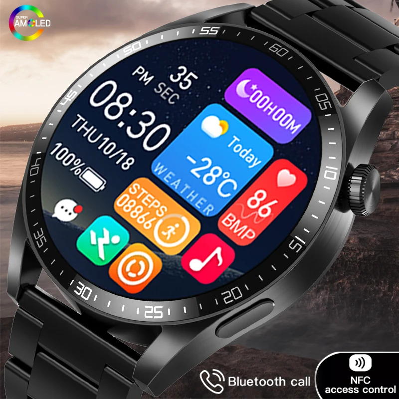 New NFC Smart Watch 2022 Wireless Charging Smartwatch Bluetooth Calls ...