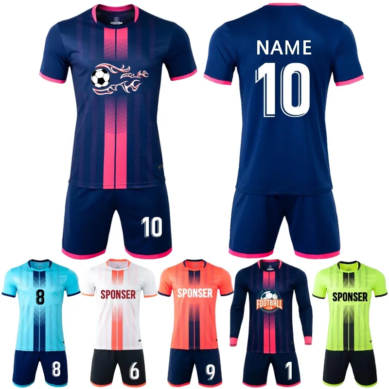 Soccer Jersey Set for Men Kids Soccer Tracksuit Jersey Kit Quick Drying ...