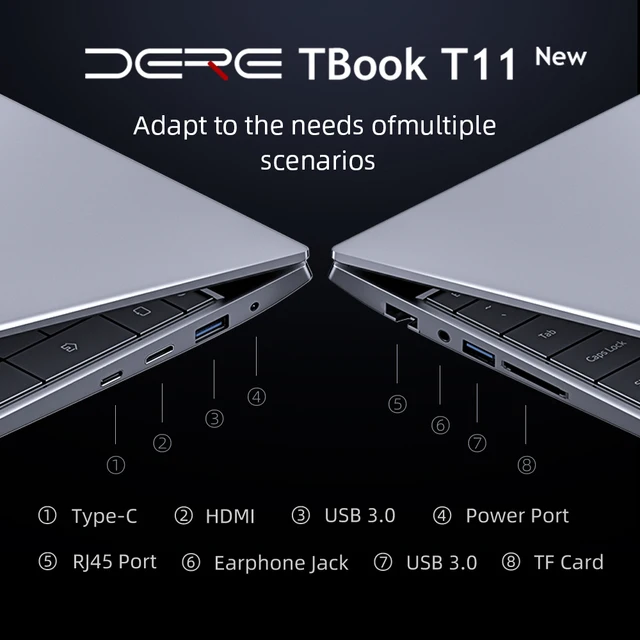 Dere Laptop T11 15.6" 16GB RAM 1T SSD 11th Gen Intel Core i7 2.5K IPS ...
