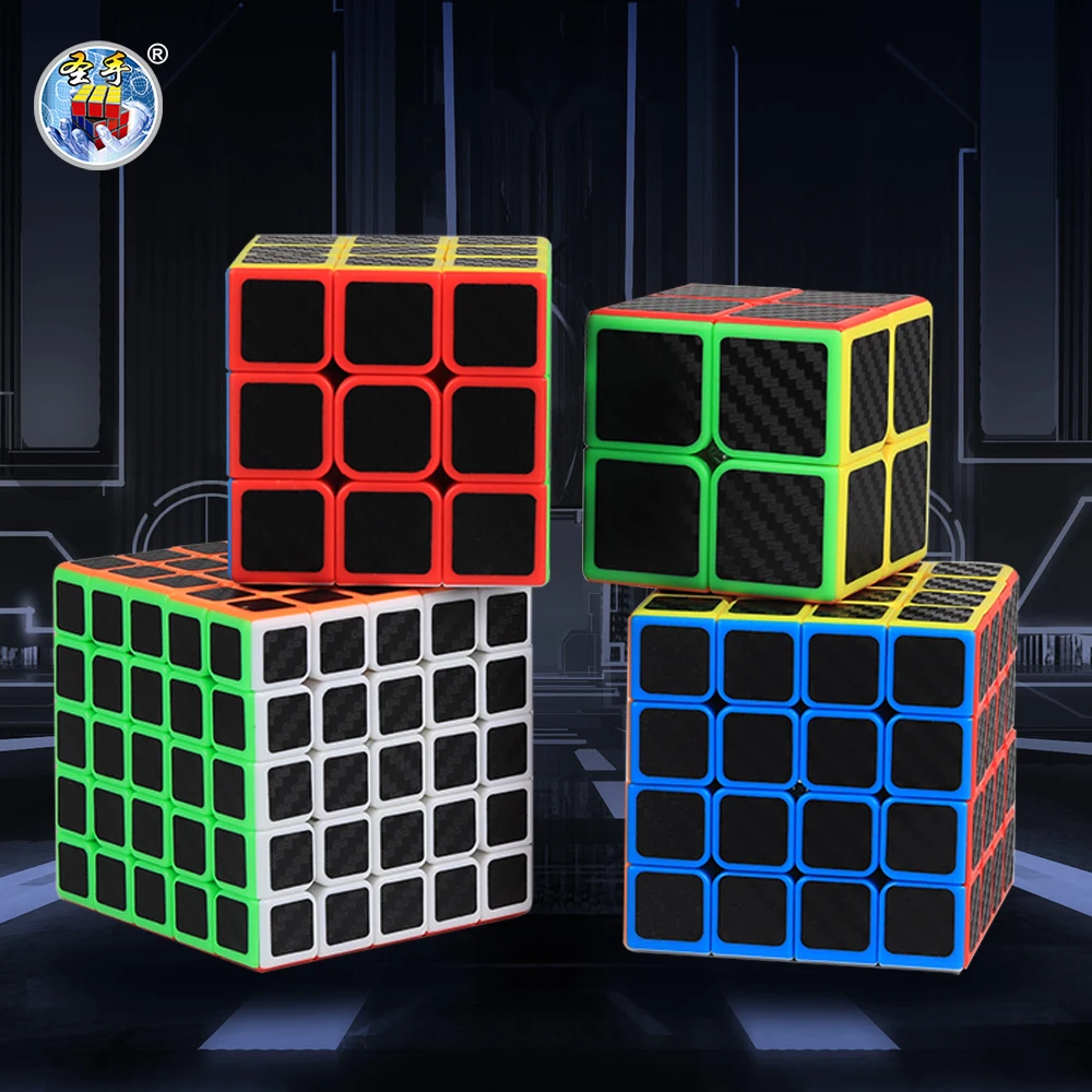 SENGSO-Speed-Cube-2x2-3x3-4x4-5x5-Carbon-Fiber-Sticker-Magic-Cubo ...
