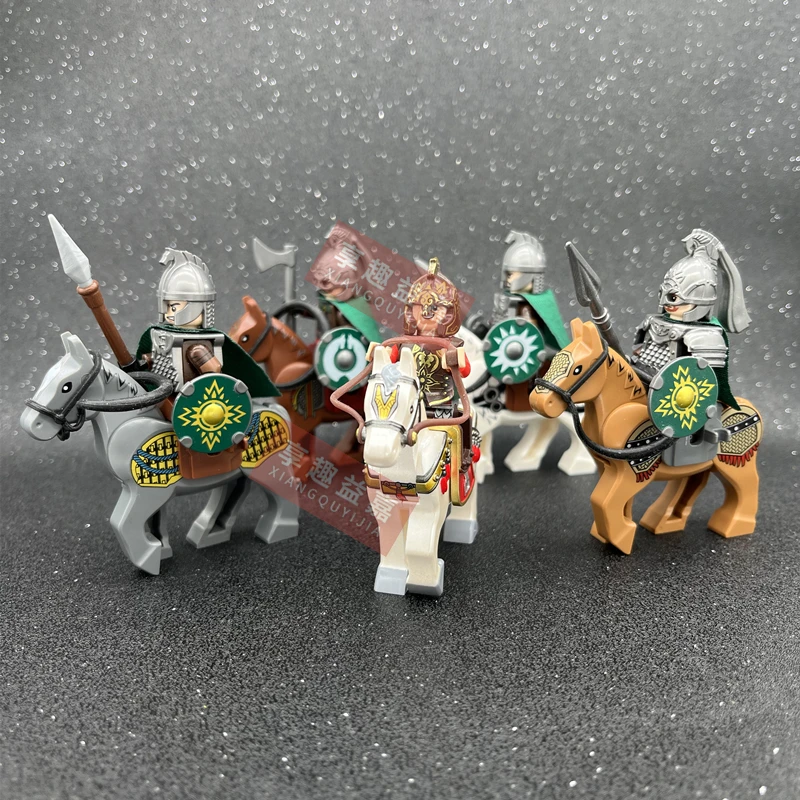 Diy Medieval Rohan Cavalry Movie Character Building Blocks Mini Action ...