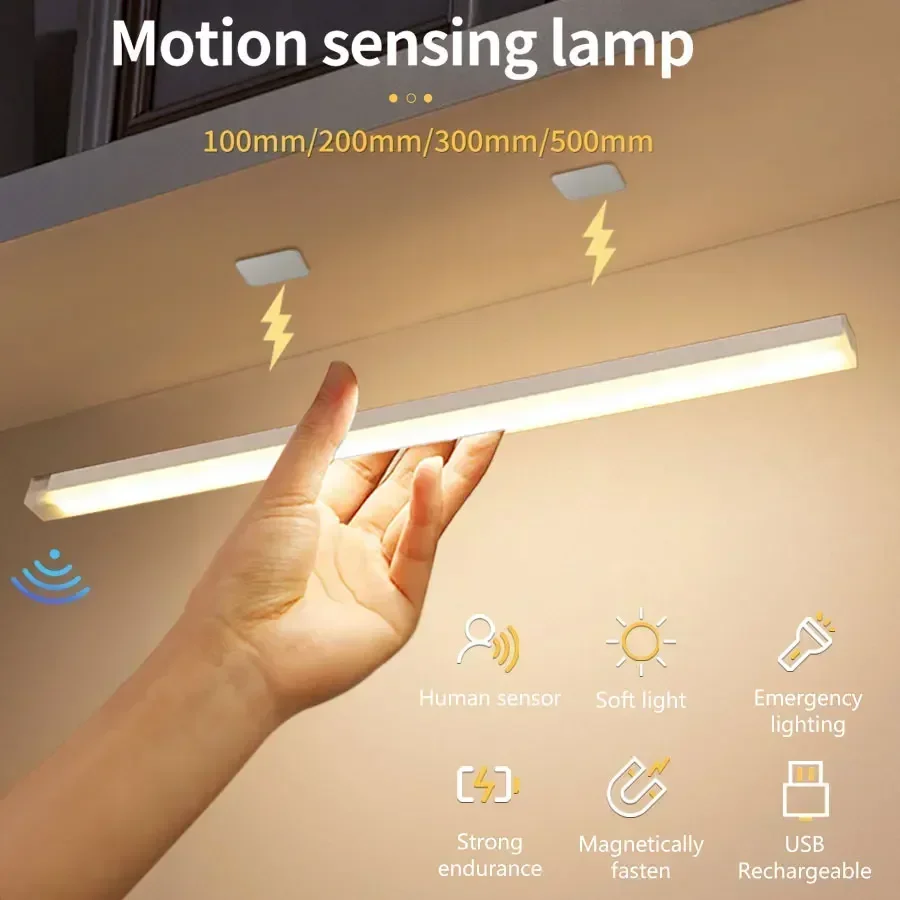 Under-Cabinet-LED-Lights-Motion-Sensor-Magnetic-Night-Light-USB ...