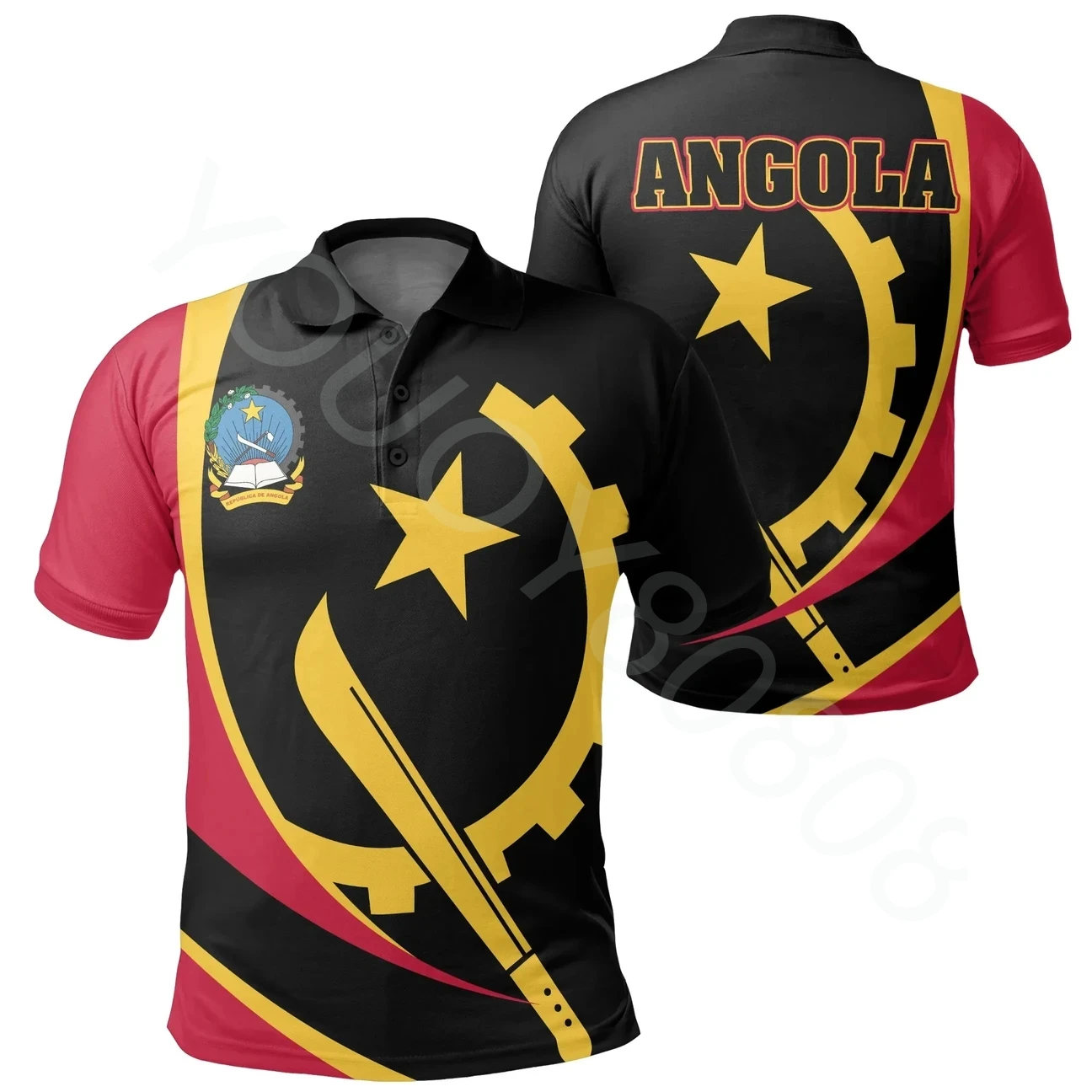 African Clothing - Angola Formula 1 Polo Shirt PoloT-Shirt Top Print ...