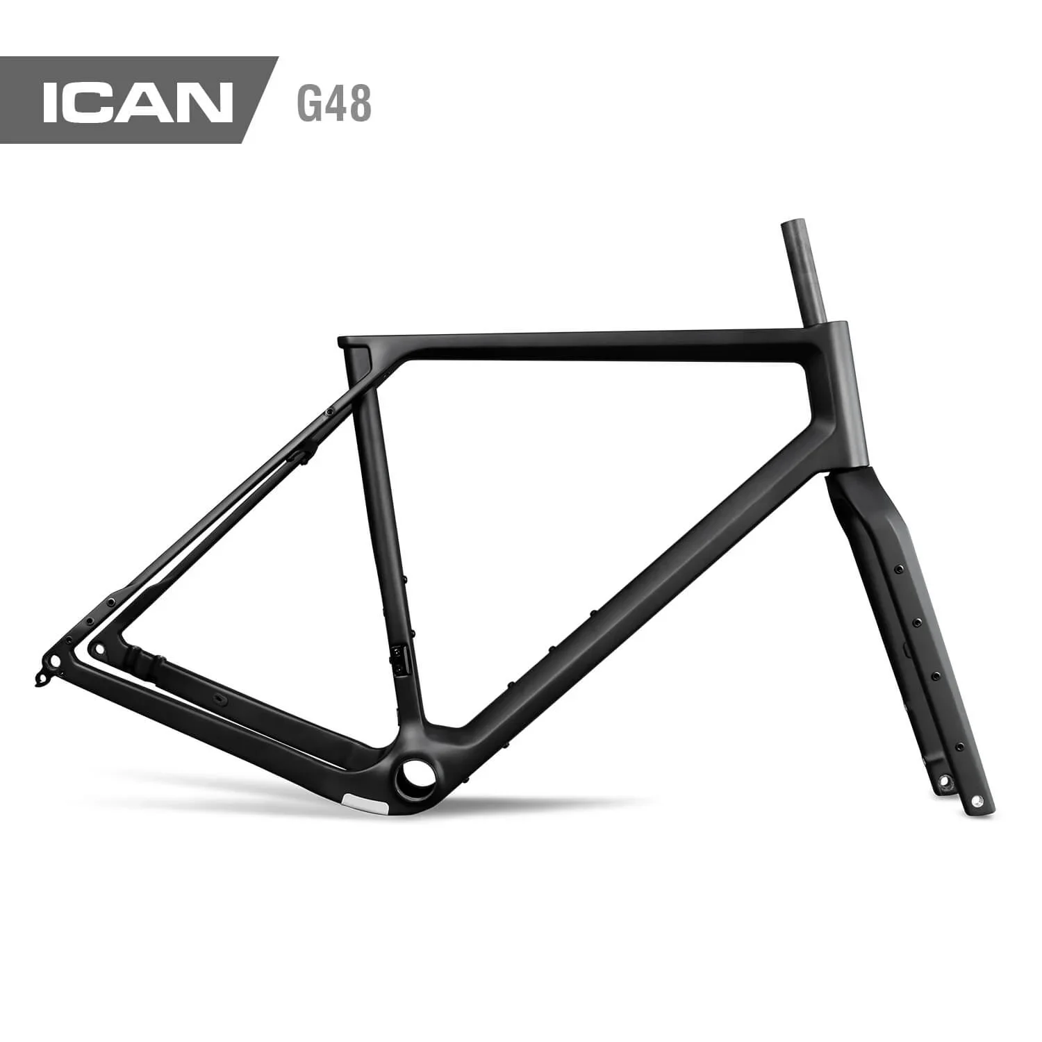 ICAN Full Carbon Gravel Bike Frame G48 700x45c And 650Bx2.1″Tire Sizes ...