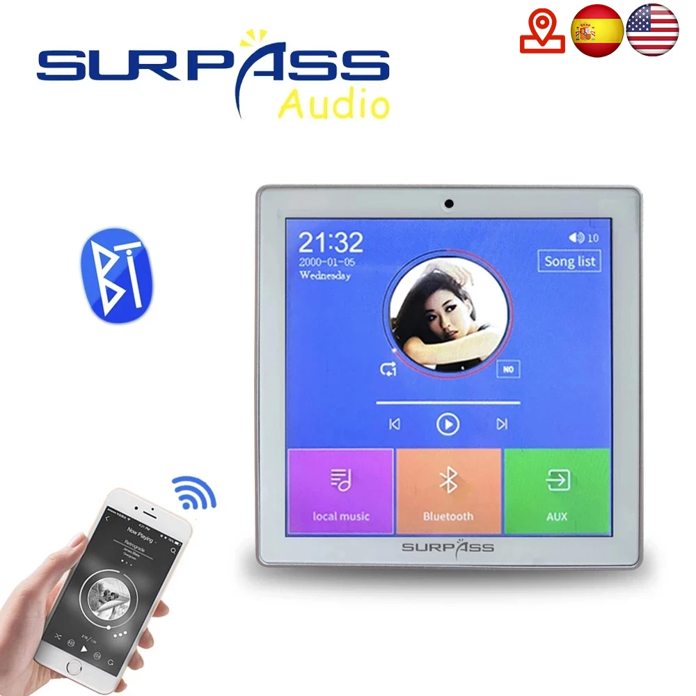 Smart Home Audio 2/4 Channel Wireless Bluetooth Mini Amplifier 4 ...