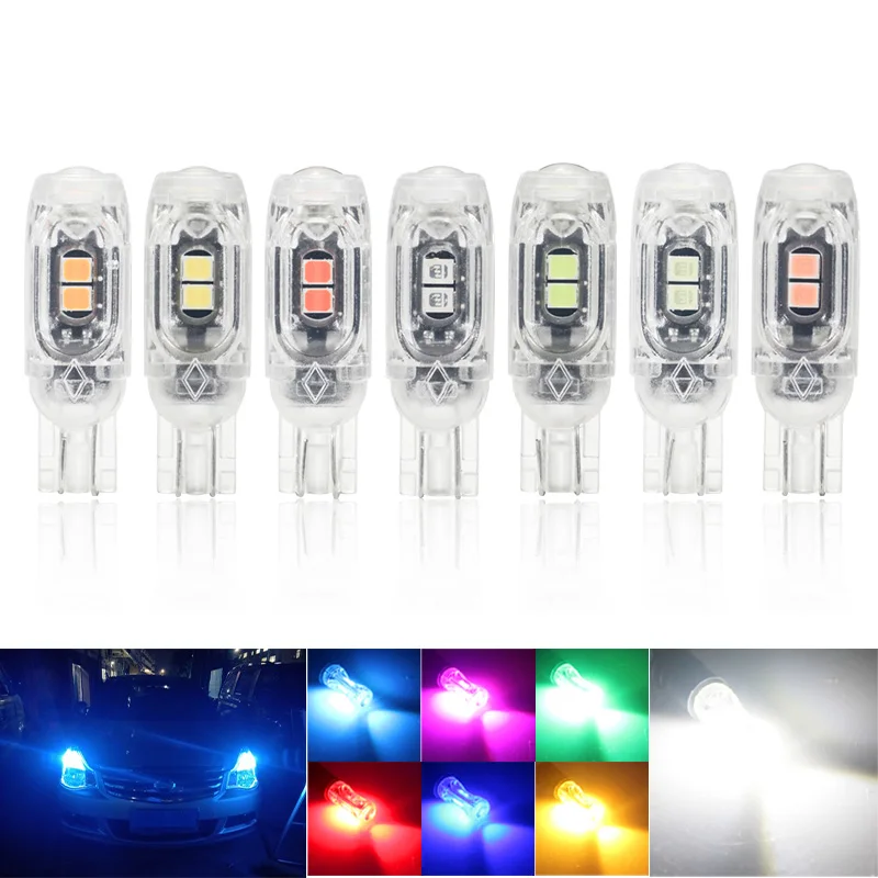 2PCS LED T10 W5W Strobe Bulbs W5W 2835 SMD Flashing Signal Light Car ...
