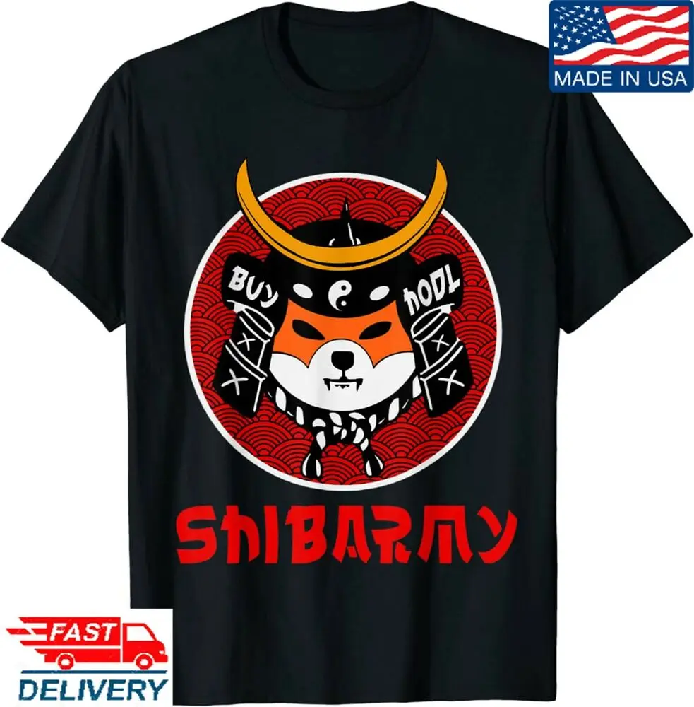 SHIB-ARMY-Crypto-Hodl-Samurai-Shiba-Inu-coin-T-Shirt-Shirt-HOLD ...