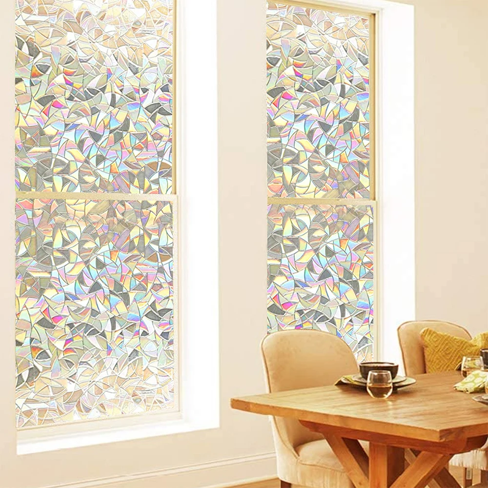 3d Rainbow Effect Window Film Color Glass Decal Electrostatic Sticker ...