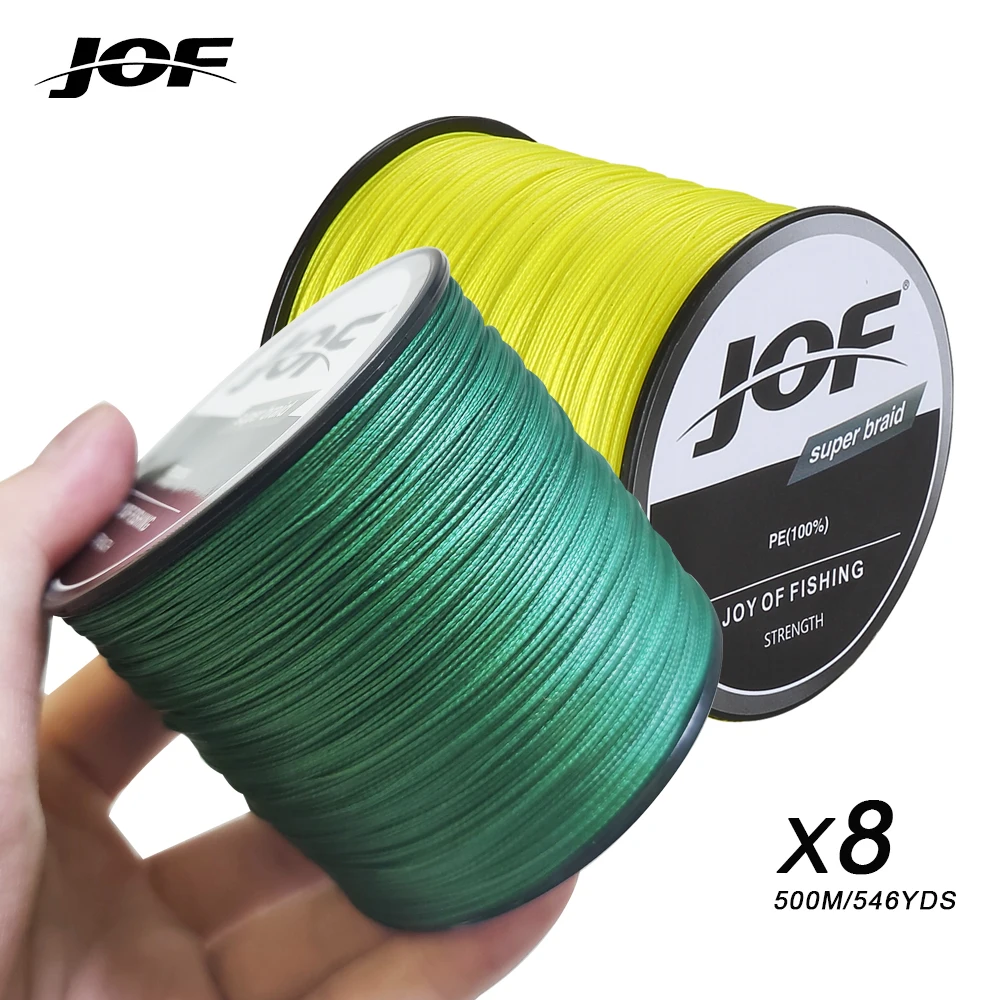 JOF Top Quality 8 Strands PE Line X8 Sinking Line 500M Low Memory ...