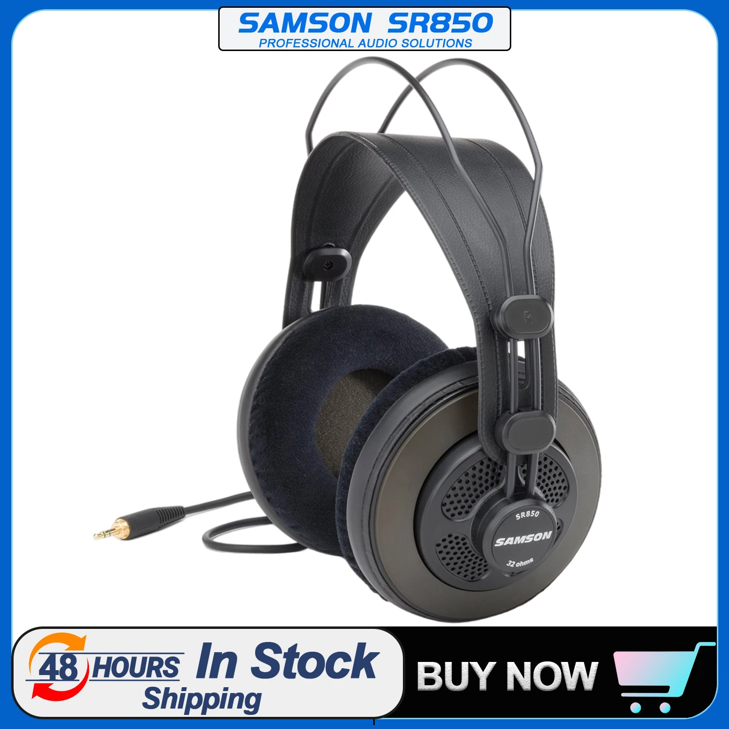 Samson-Headset-Monitor-Profissional-Auscultadores-de-Refer-ncia-de-Est ...