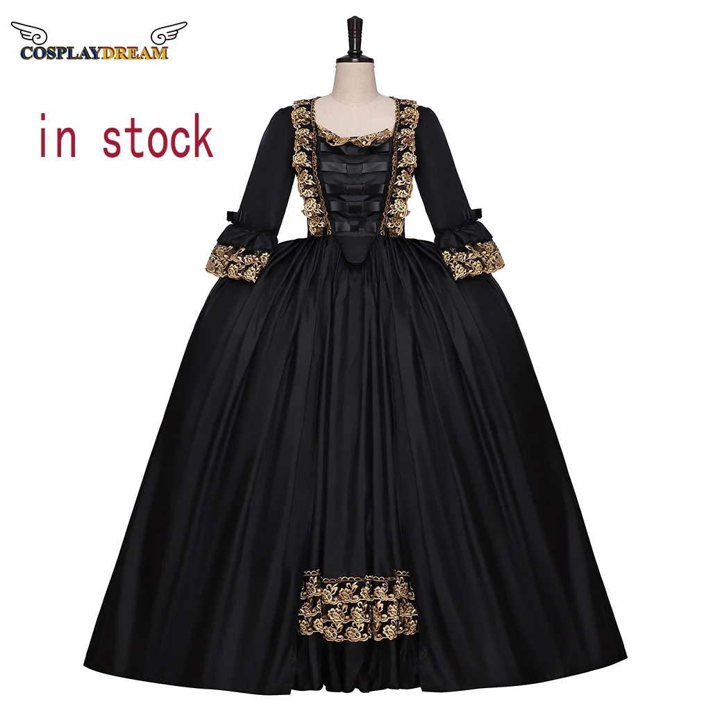 in-stock-18th-Century-Colonial-Black-Rococo-Belle-Ball-Gown-Marie ...