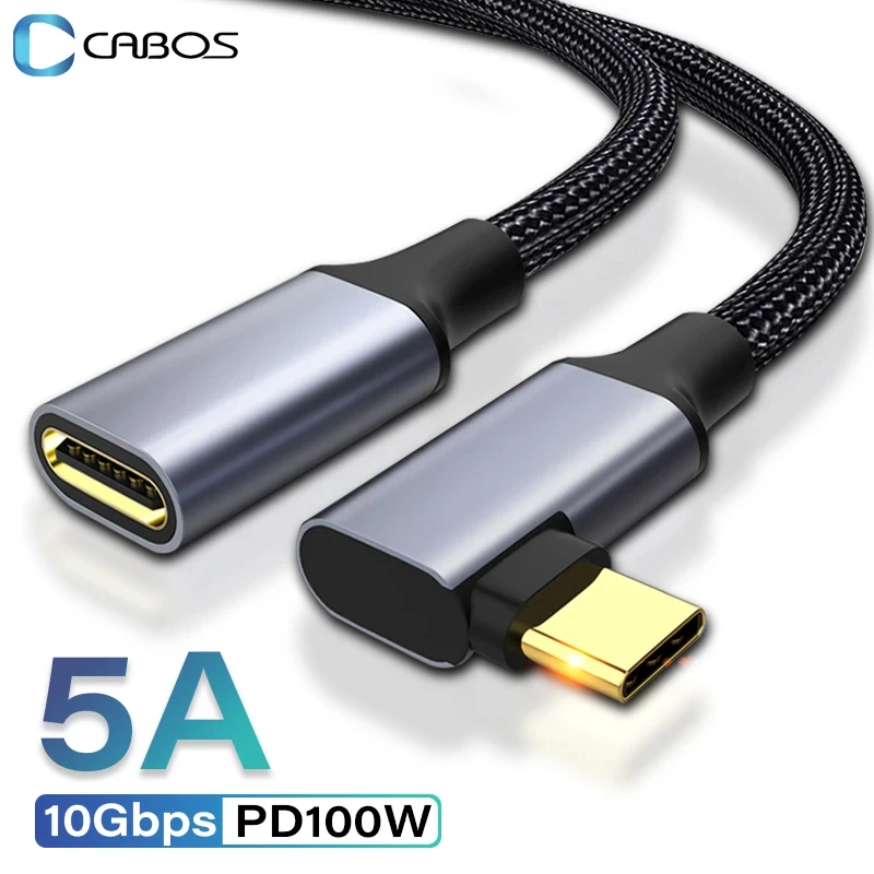 5A-USB-C-Extension-Cable-Type-C-3-1-PD100W-Fast-Charging-Male-to-Female ...