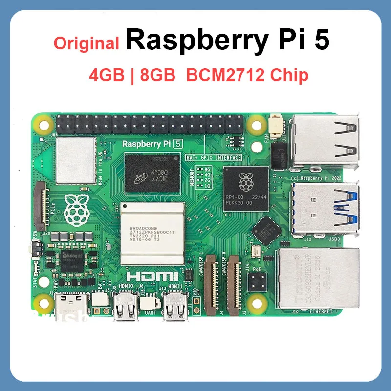 Original Raspberry Pi 5 4G 8G RAM Optional BCM2712 2.4GHz LPDDR4X-4267 ...