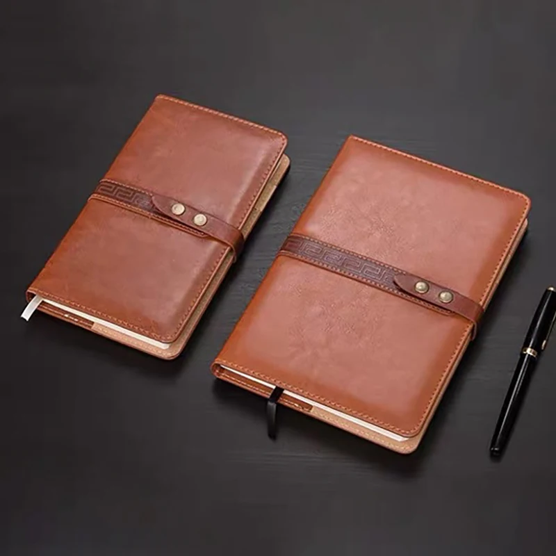 Retro-Business-Notebook-Office-Accessories-Leather-Surface-Diary-Carry ...