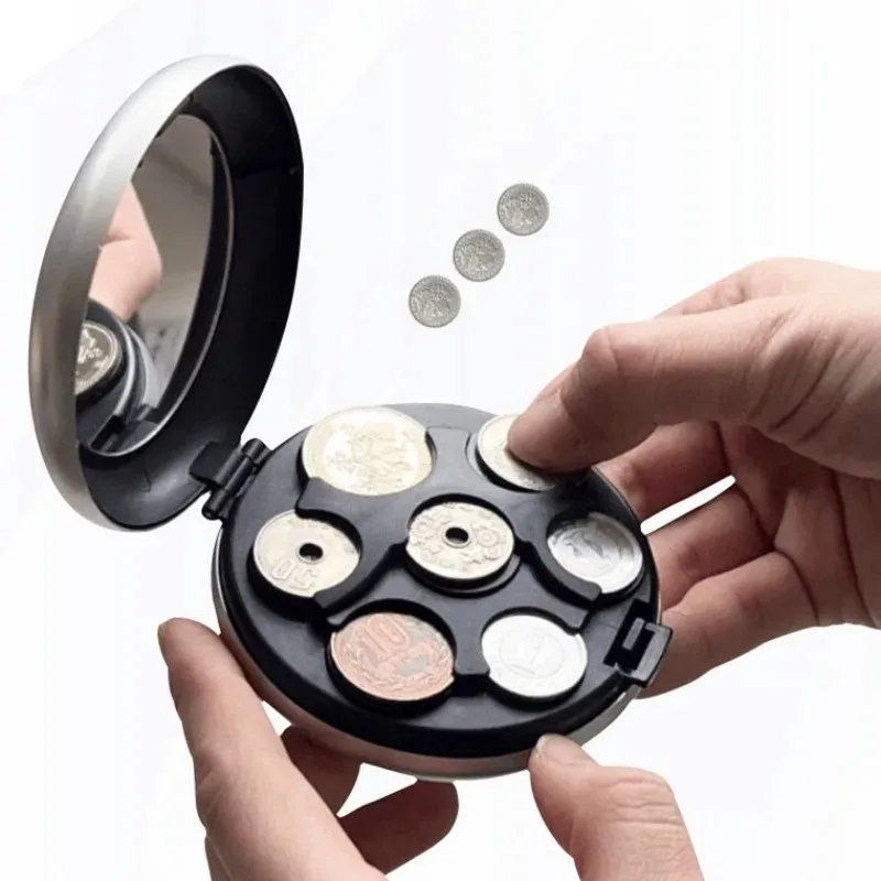 Round-Euro-Coin-Dispenser-Storage-Coins-Purse-Wallet-Holders-Storage ...