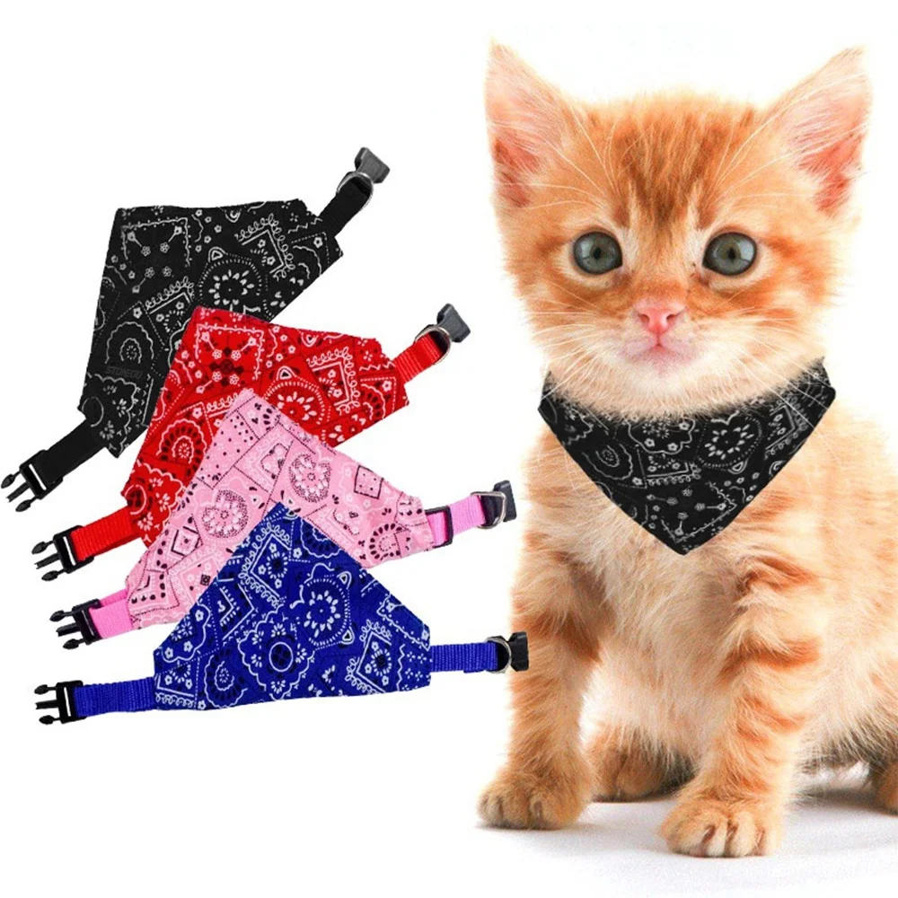 Pet Bibs Adjustable Pet Saliva Towel Dog Puppy Cat Neck Scarf Bandana ...