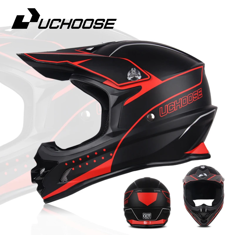 UCHOOSE Professional Racing Motocross Helmet, Off-road, Motorcycle ...