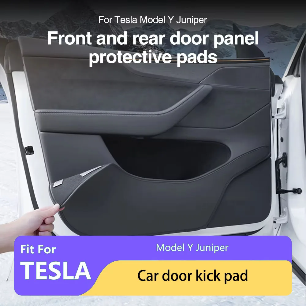 NewFor Tesla Model Y Juniper 2025 4Pcs Car Door Anti Kick Pad Front and ...
