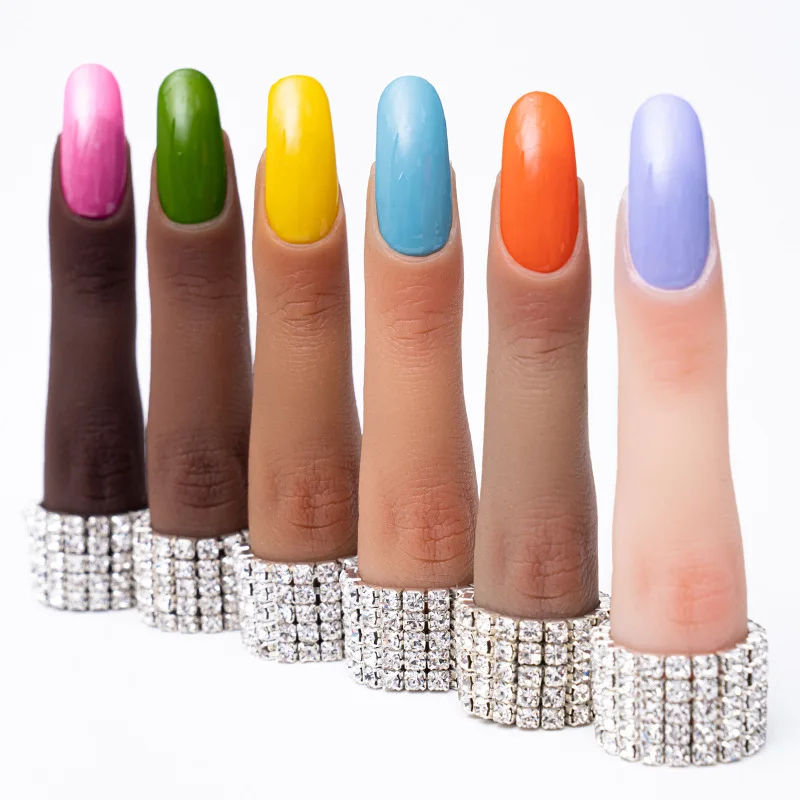 Nail-Tool-Art-Professional-Practice-Hand-Fake-Finger-For-Nail-Training ...