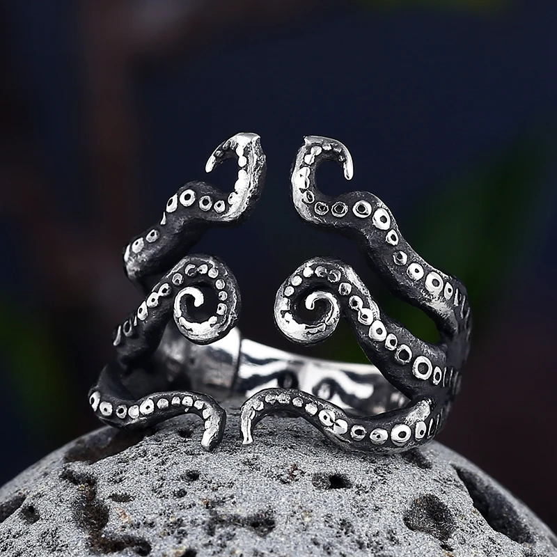 New Design Retro 316L Stainless Steel Men's Ring Punk Rock Fashion ...
