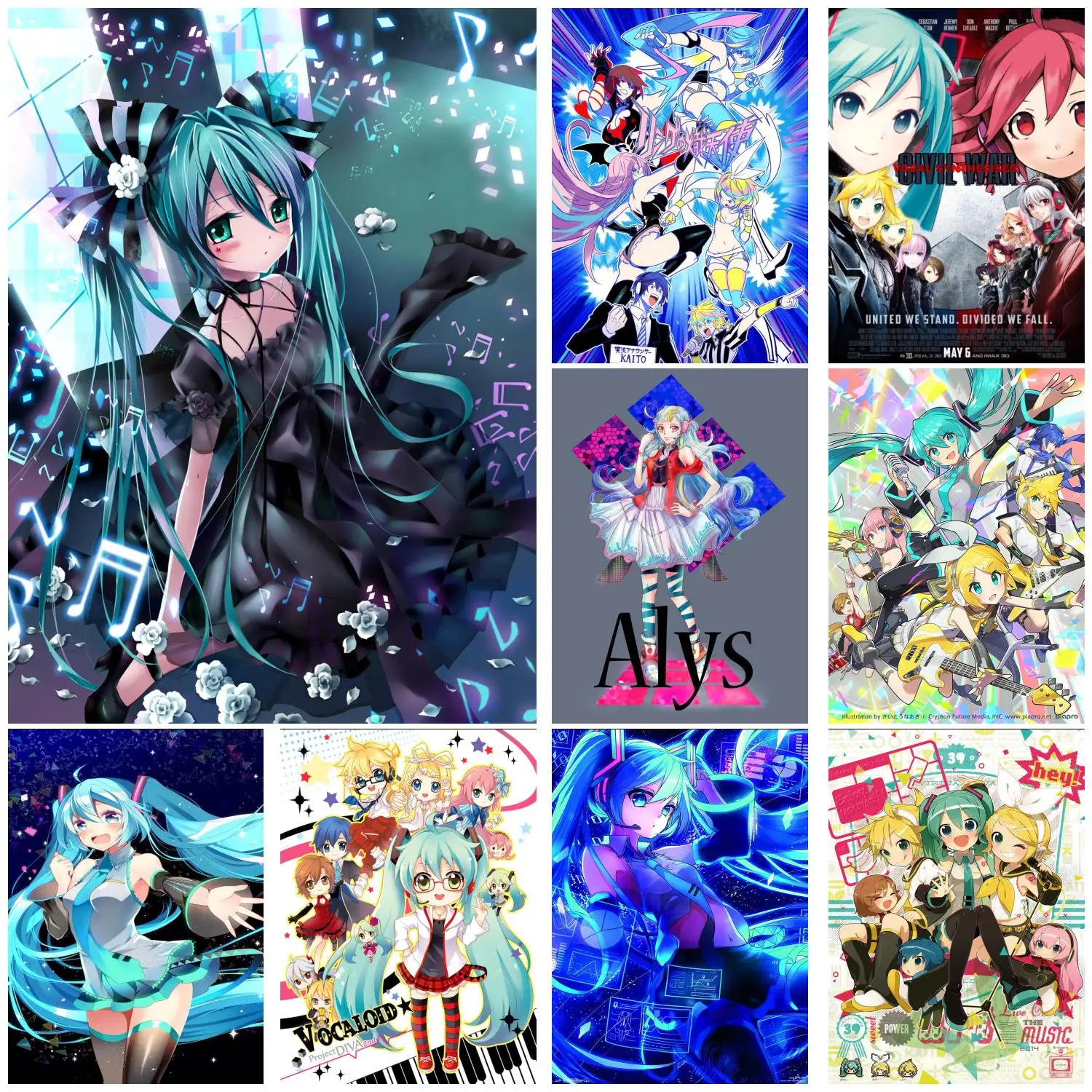vocaloid-Anime-Video-Game-Canvas-Art-Poster-and-Wall-Art-Picture-Print ...