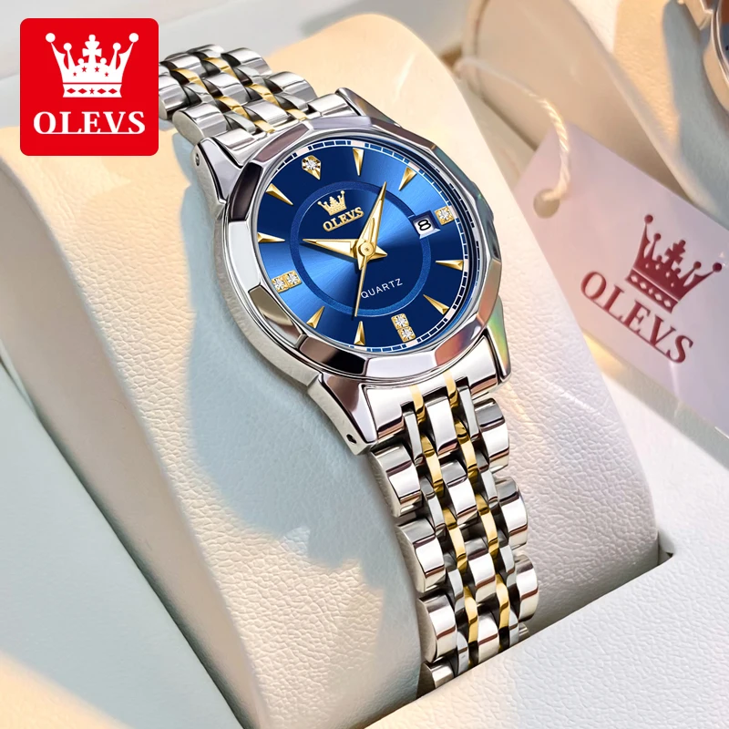 OLEVS 9977 Women Watch Original Simple Calendar Waterproof Watch Luxury ...