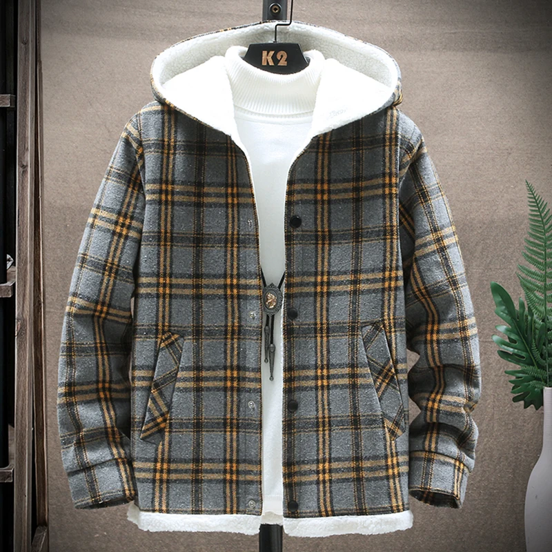 Chaqueta-mullida-de-lana-con-capucha-para-hombre-abrigo-de-lana-a ...