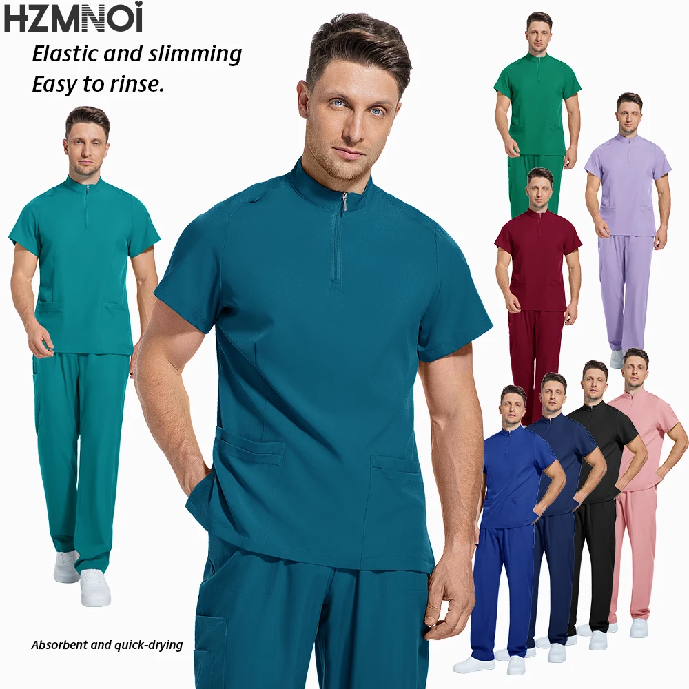 Wholesale Casual Short Sleeve V-neck Straight Sets Pharmacy Work ...