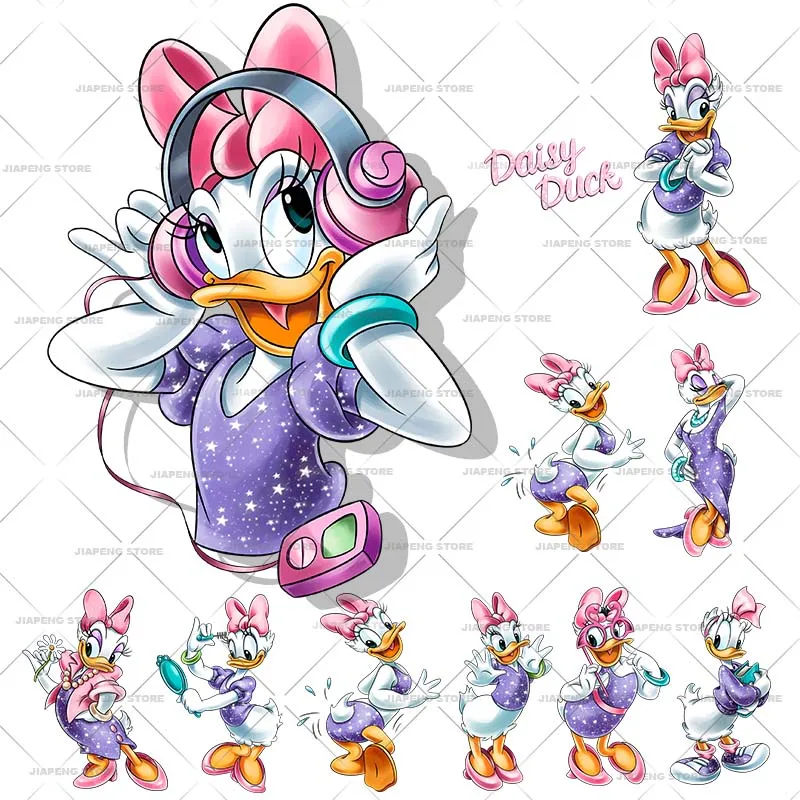 Daisy-Duck-Stickers-For-Woman-Clothes-Disney-Print-Iron-on-Transfers-On ...
