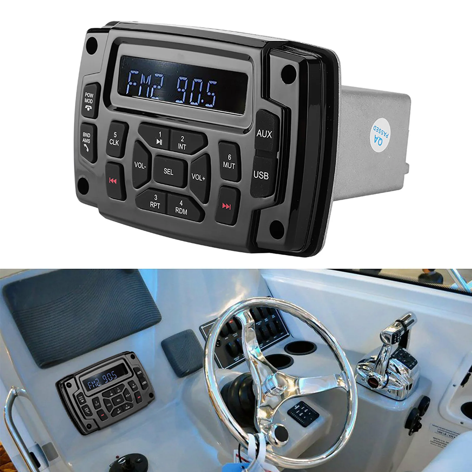12V-Boat-Media-MP3-Player-Marine-Stereo-Waterproof-Audio-Radio-FM-AM ...