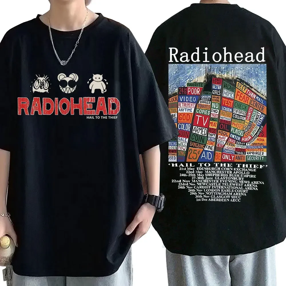 Rapper Radiohead Vintage t shirt men summer Oversized 100% Cotton T ...