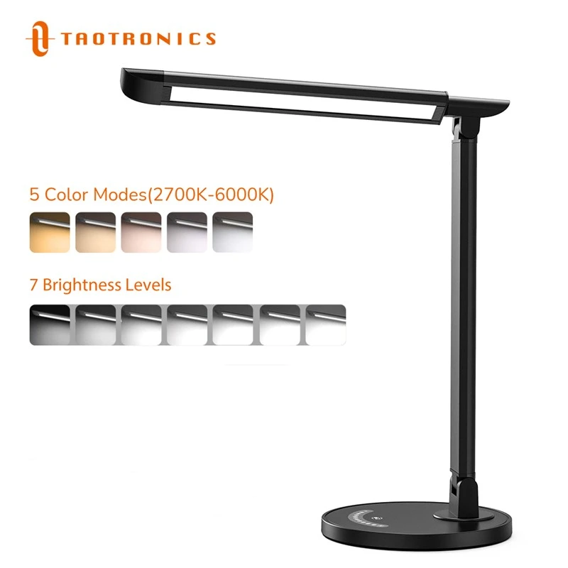 TaoTronics TT DL13 LED Desk Lamp Office Eye caring Dimmable Table Lamps ...