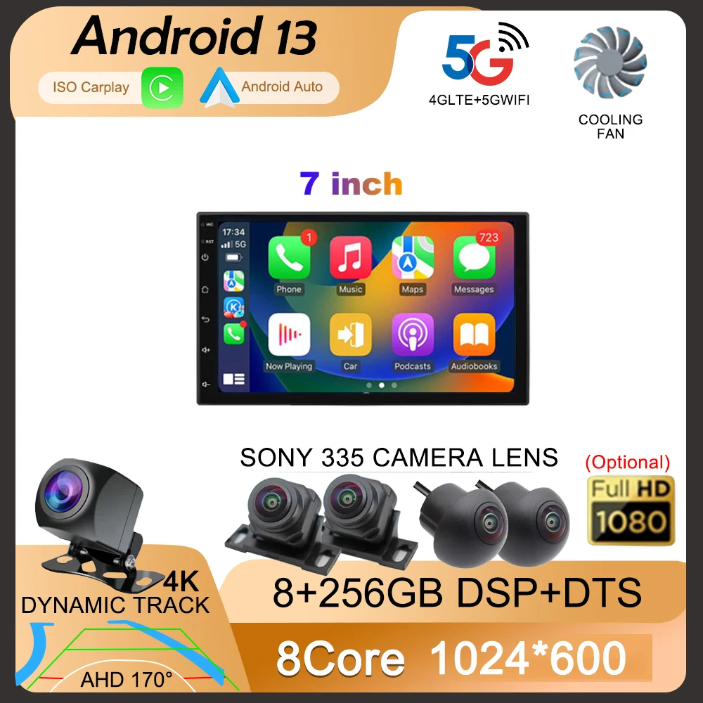 7-Inch-QLED-Screen-2-Din-Universal-Android-13-Car-DVD-GPS-Radio-Stereo ...