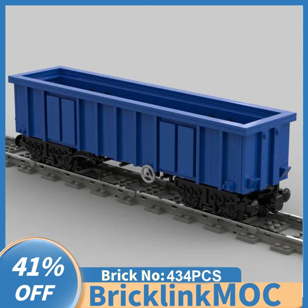 NEW 434PCS city MOC 4 axles Dump Bulk Freight wagon Cargo Train Car ...