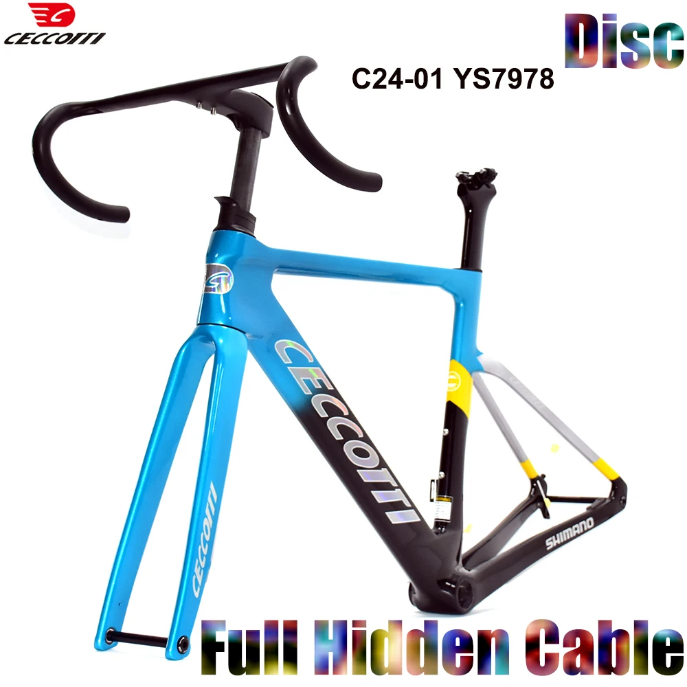 Carbon-Fiber-Bicycle-Frameset-Disc-Brake-Full-Hidden-Cable-Road-Bike ...