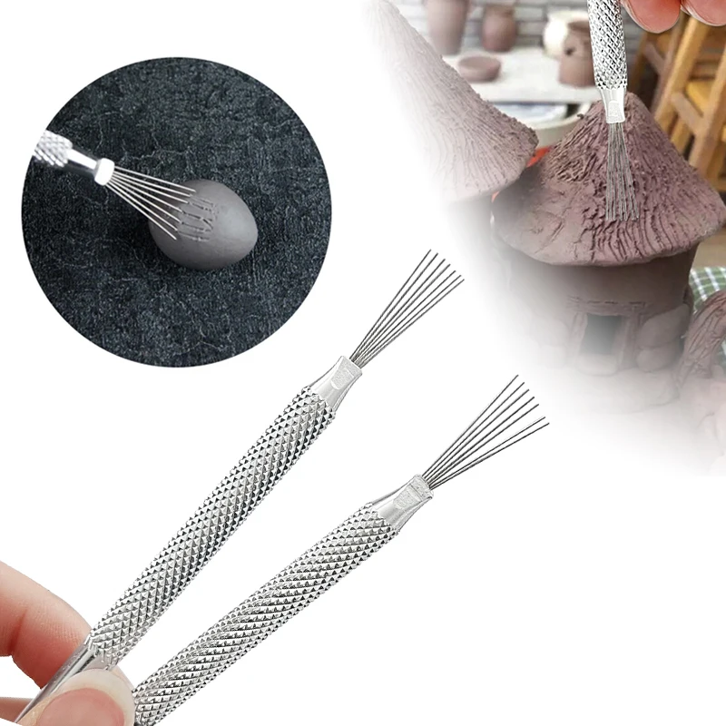 7-Pin-Feather-Wire-Texture-Ceramics-Tools-Polymer-Clay-Sculpting ...