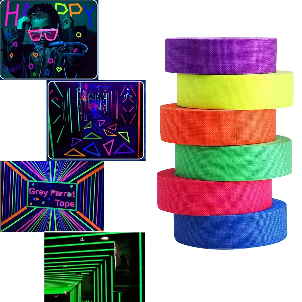 5Meter-6-Colors-Neon-Gaffer-Cloth-Tape-Fluorescent-Rainbow-Color-Party ...