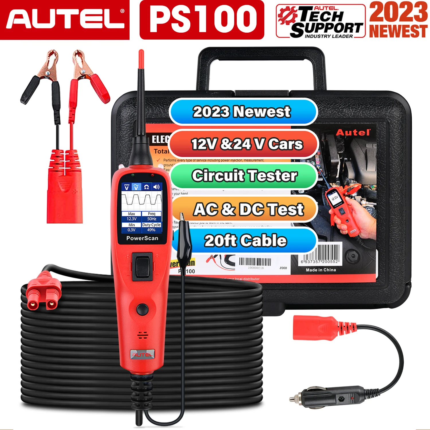 Autel-Power-Scan-PS100-Automotive-Circuit-Tester-Electrical-Test-Probe ...