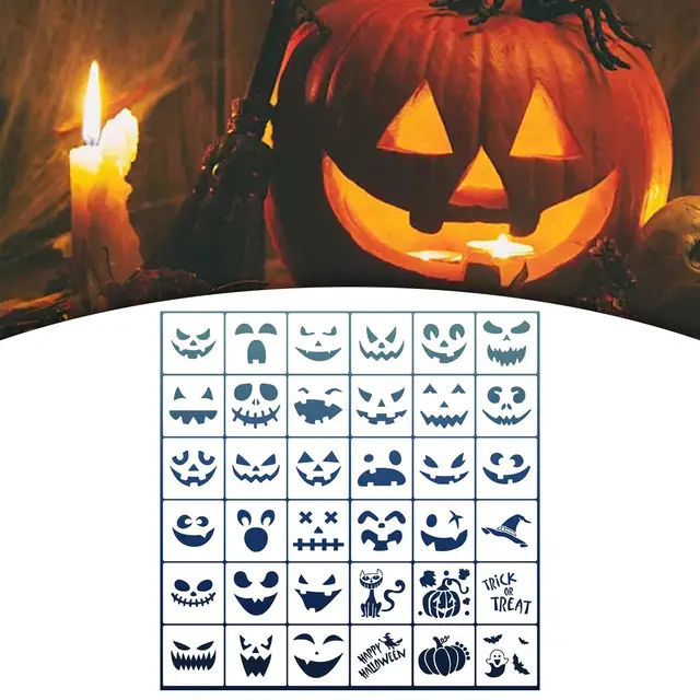Painted Pumpkin Faces Templates
