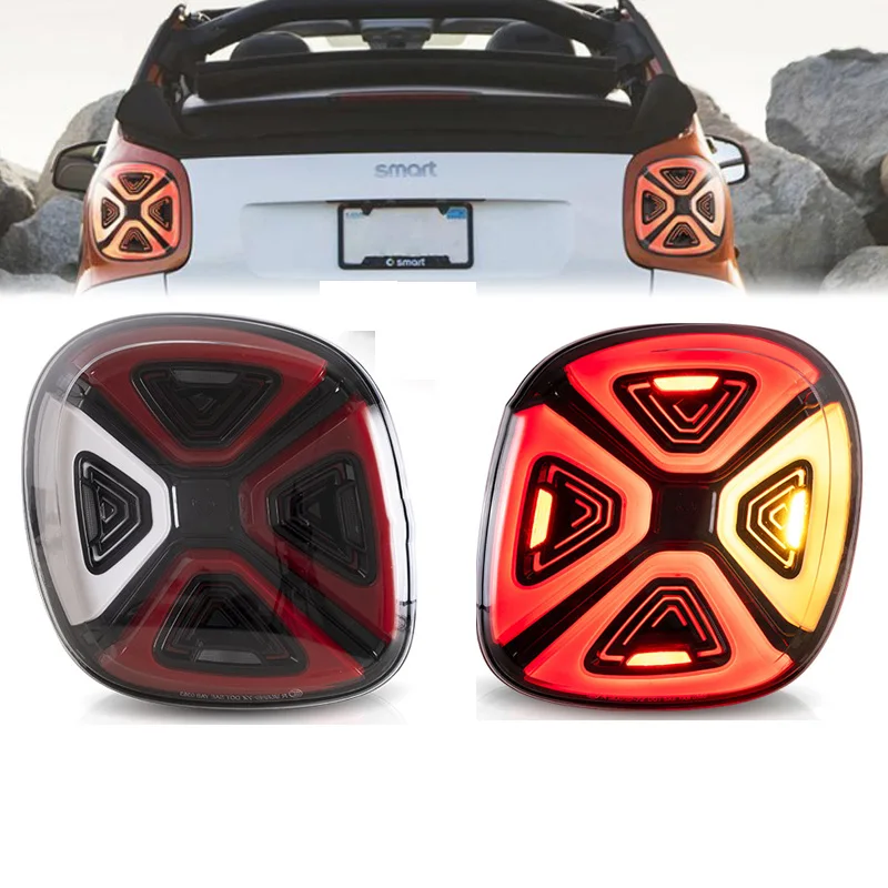 2PCS-LED-Rear-Tail-Lights-with-Welcome-Light-for-Smart-Fortwo-Forfour ...